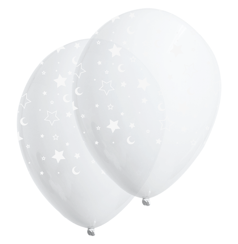 Globos Látex Biodegradables Cristal 360°Estrellas Transparente – Bombatex