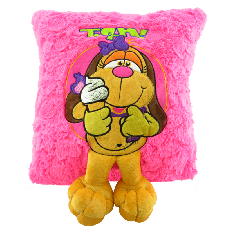 Peluche Cojín Perro Rosa TQM – Bombatex