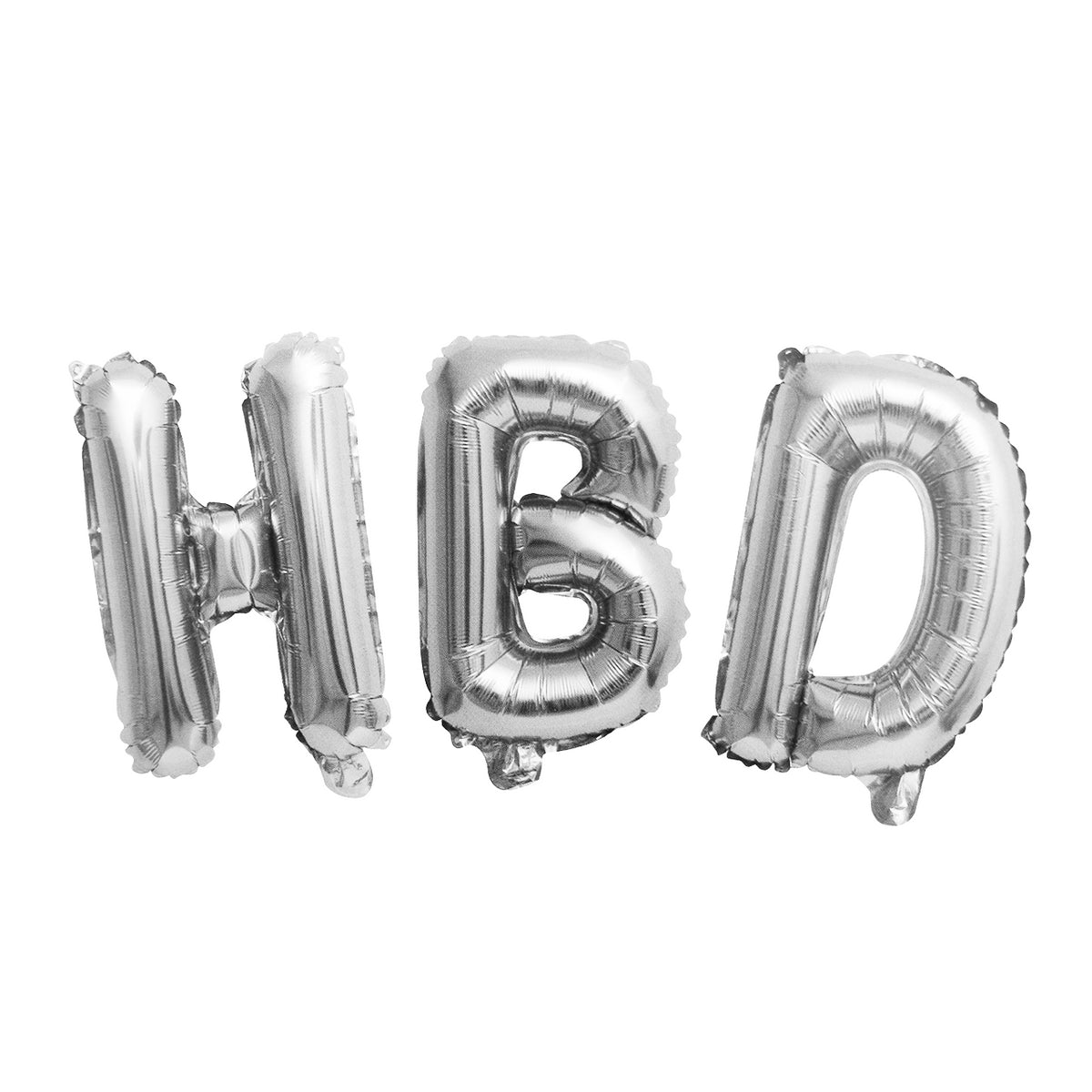 Globos Metalizados Letras HBD Plata – Bombatex