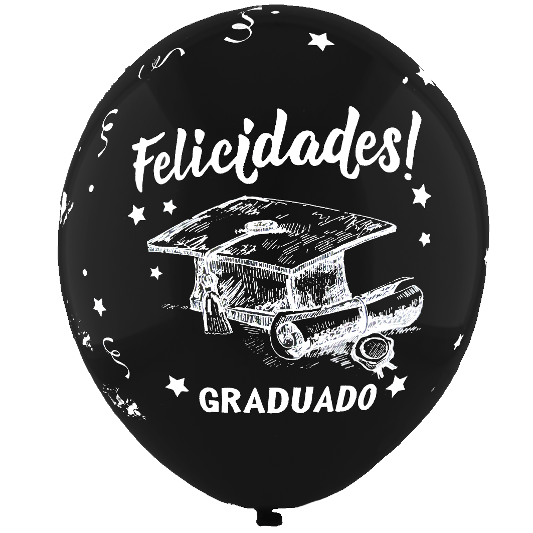 Globos Látex Biodegradables Satinado 360° Grado Negro Satinado – Bombatex