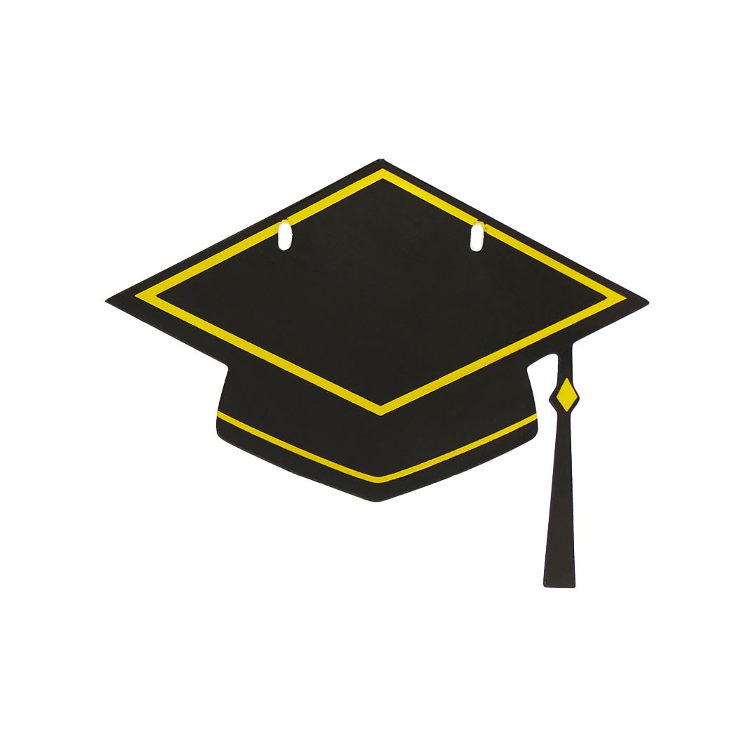 Festón Feliz Graduación - Birrete Negro/Dorado – Bombatex